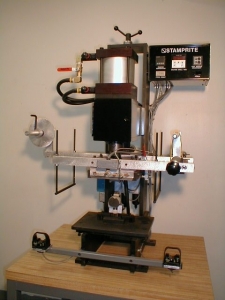 Air Actuated 1-1/2 Ton Hot Stamp Press Model VT-25 - Stamprite Machine